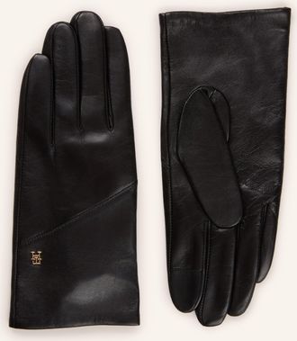 Tommy Hilfiger Lederhandschuhe schwarz