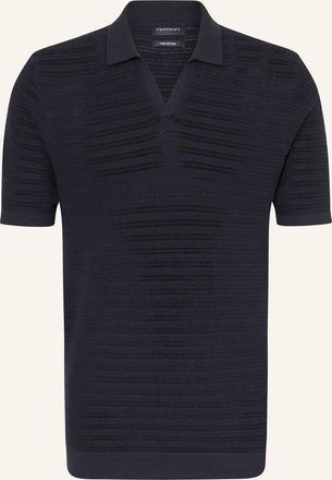 Strokesman's Strokesmans Strick-Poloshirt blau
