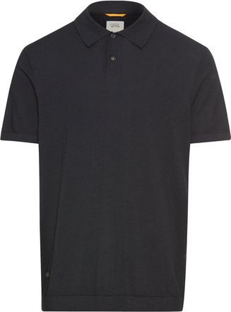 Camel Active Herren Leichtes Strick-Polo aus Reiner Baumwolle Navyblau, menswear-3XL