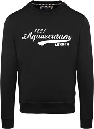 Aquascutum Sweatshirt f&uuml;r Herren, Rundhalsausschnitt, Regul&auml;r (Schwarz)