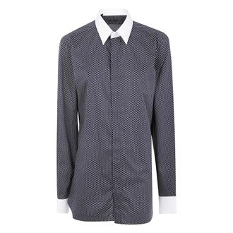Tom Ford Homme, Chemises, Noir, Taille: L Chemise en coton avec imprim&eacute; losanges raffin&eacute;