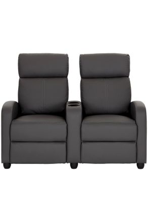 MID.YOU Mid.you Heimkino-Sofa, Grau, Textil, 2-Sitzer, F&uuml;llung: Schaumstoff, 128x100x87 cm, Wohnzimmer, Sofas & Couches, Sofas, Heimkino Sofas