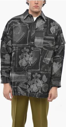 Off-white Jacquard Overshirt with Logoed Buttons size Xxs