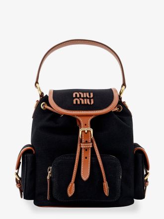 Miu Miu Hemp and leather backpack - MIU MIU - gender_Woman