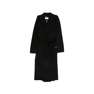 Elisabetta Franchi Belted Logo-plaque Coat