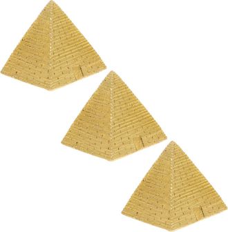 Valiclud 3 Stück Miniatur Ägyptische Pyramide Resin Figuren mit Realistischen Details für Mini Garten Moosintegration und Landschaftsgestaltung Dekoratives Acc