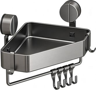 Generic Duschregal, wasserdicht, ohne Bohren, mit Drainage, Saugnapf, Badezimmer-Aufbewahrungsregal f&uuml;r Zuhause, Wohnzimmer, K&uuml;che, Wohnung, Wohnheim, Wand, S