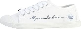 Le Temps Des Cerises Basic02 Love, Femme Basket_Mode_Basse Blanc EU39 UK6-39 EU