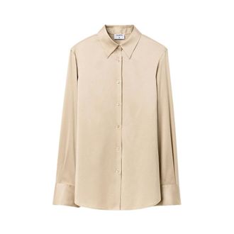 Filippa K Femme, Blouses et Chemises, Beige, Taille: 42 FR Chemise en soie