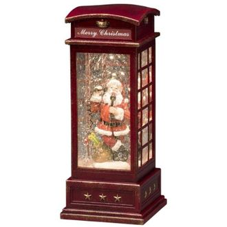 Konstsmide LED Telefonzelle mit Weihnachtsmann H&ouml;he 25 cm