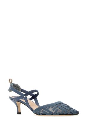 Fendi Womens Cerulean Blue Mesh Colibr&atilde;&not; Lite Pumps Deep Mirto Deepmirto Scarpe Con Tacco High Heel Shoes