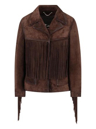Golden Goose Wildlederjacke Mit Fransen
