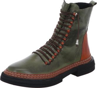 Gemini Damen Stiefelette Leder Boot mit Gummizug und losen Einlagen 033393-02, Gr&ouml;&szlig;e:40 EU, Farbe:Gr&uuml;n