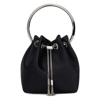 Jimmy Choo London Satin Bon Bon Bag - - Bags - Damen - Schwarzk - ONE SIZE