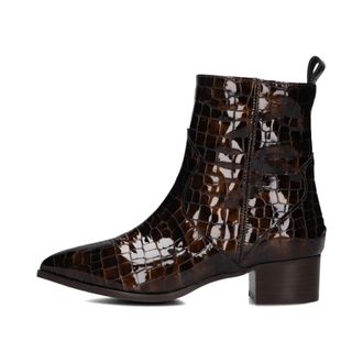 Notre-V Braune Kroko-Print Stiefeletten - - Shoes - Damen - Braun - 38 EU