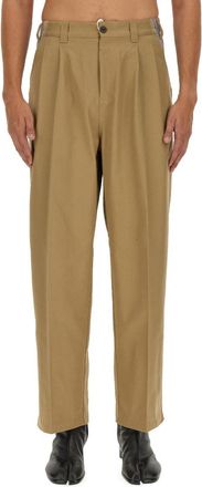 Maison Margiela Wool-Blend Trousers - Beige