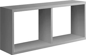 Homemania HOMSAN_028 Regal Morgana, Wanddekoration, Schlafzimmer, Büro-MDF, Grau, 70 x 30 x 15,5