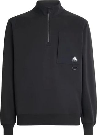 Moose Knuckles Homme, Sweatshirts et sweats &agrave; capuche, Noir, Taille: M Dalon 1/4 Zip Sweater