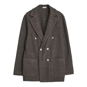 Stenstr&ouml;ms Gestrickter- zweireihiger Blazer - - Jackets - Herren - Braun - M