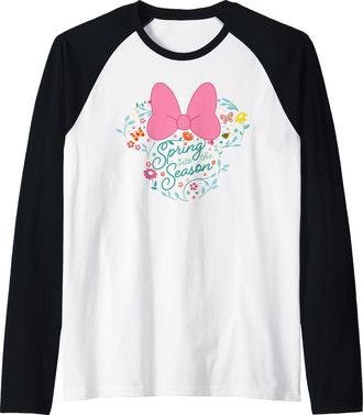 Disney Minnie Mouse Spring Into The Season Flower Icon Raglan