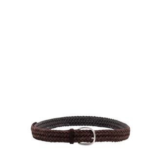 Orciani Homme, Accessoires, Brun, Taille: 110 CM Ceinture tress&eacute;e en daim Plot 3,5 cm