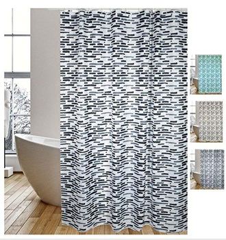 MSV Cotexsa by Premium Anti-Schimmel Textil Duschvorhang - Anti-Bakteriell, waschbar, 100% wasserdicht, mit 12 Duschvorhangringen - Polyester, Loft Weiß G