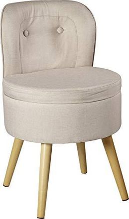 Echtwerk Vince Fauteuil Scandinave, Fauteuil Confort, Dossier Haut, Rembourrage en Mousse Souple, 42 x 42 x 71 cm, 6,2 kg, Ivoire, Pour Le Salon et Le Coin Lec