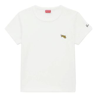 Kenzo T-shirt brod&eacute; Jumping Tiger - Femme - Tops - Blanc - Taille: 38 FR