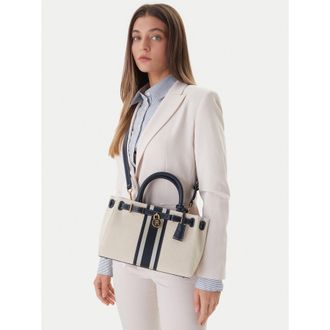 Tommy Hilfiger Handtasche Tommy Hilfiger American Icon Mini Tote Canvas AW0AW18543 Bunt
