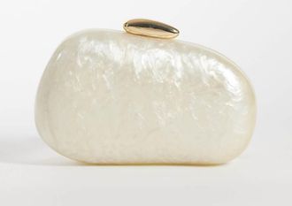 True Decadence Hartschalen-Clutch in Creme-Wei&szlig;