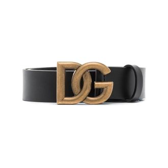 Dolce & Gabbana Homme, Accessoires, Noir, Taille: 90 CM Ceinture R&eacute;glable avec Logo, Noir