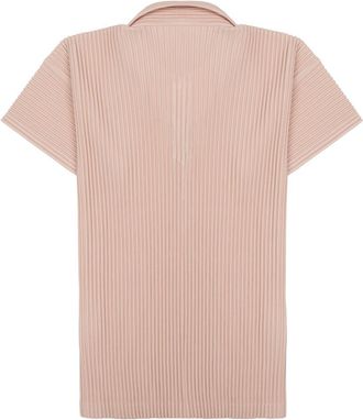 Issey Miyake Polo-Collar Polyester T-Shirt - Pink