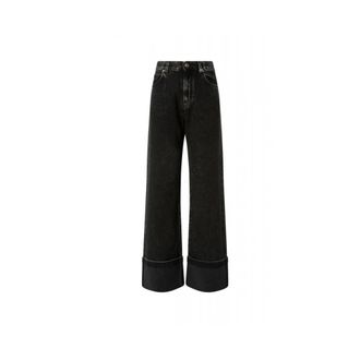 Pinko Wanda Wide Leg Turn-up - - Jeans - Damen - Schwarzk - W29