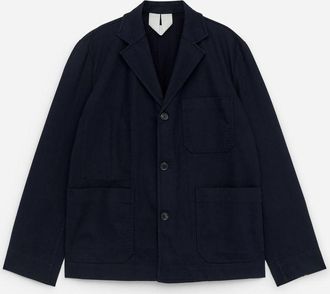 Arket Baumwoll-Leinen-Blazer -Blau