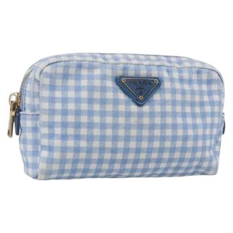 Prada Sac en toile Pre-owned - Femme - Pre-owned - Bleu - Taille: ONE Size