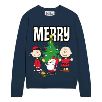 MC2 Saint Barth Femme, Sweatshirts et sweats &agrave; capuche, Bleu, Taille: 38 FR Nouveau pull ras du cou Queen