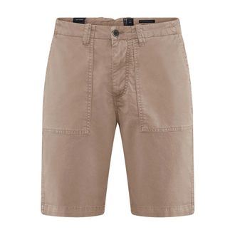 Bomboogie Homme, Shorts, Beige, Taille: W33 Bermuda avec poches cargo en gabardine de coton