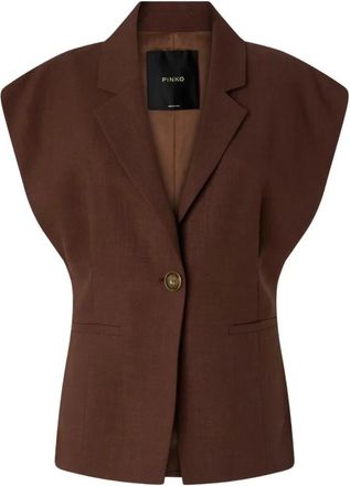 Pinko Pinko, Femme, Vestes, Brun, Taille: 36 FR Floella Jacket