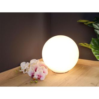 Fan Europe Fan Europe - Gro&szlig;e Tischleuchte Kugel city - Glaskugel Wei&szlig; satiniert, &oslash; 35cm