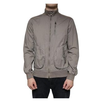 Armani Jeans Homme, Vestes, Brun, Taille: M Bomber marron avec logo et fermeture clair