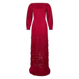Alberta Ferretti Femme, Robes, Rouge, Taille: 38 FR Robe Longue