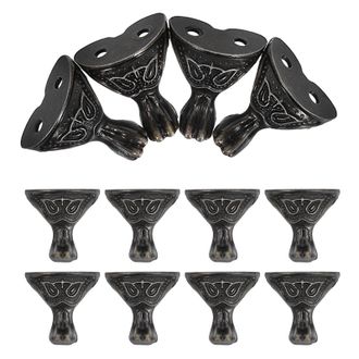 Holibanna 12 Stück Teiliges Antike Boxbeine aus Zinklegierung Schmuckschatullen Eckschutz Retro Möbelbeine und Eckenschützer für Aufbewahrungsboxen Truhen Kommo