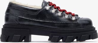 Ganni Derbyschuhe mit profiliertem Absatz in Grau