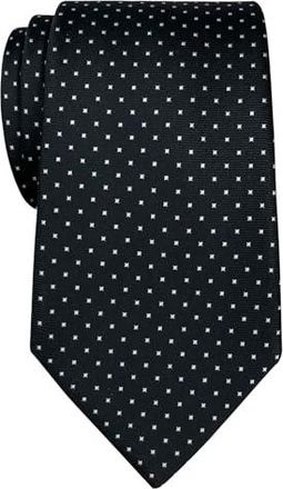 Retreez Cravate Tiss&eacute;e &Agrave; pois &agrave; &eacute;pingles pour homme - Noir et Blanc
