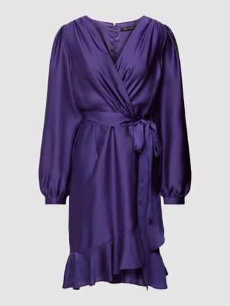 Swing Knielanges Cocktailkleid mit Bindeg&uuml;rtel