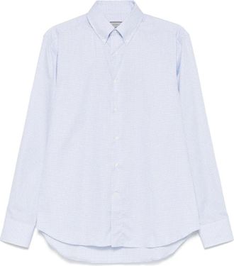 Canali chemise &agrave; carreaux - Bleu