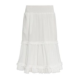 Balmain Langer Faltenrock - - Skirts - Damen - Wei&szlig; - 2XS