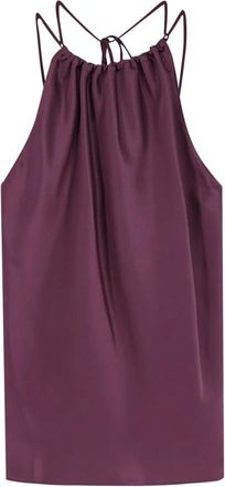 Pinko Pinko, Femme, Tops, Violet, Taille: 36 FR Top en satin avec col am&eacute;ricain