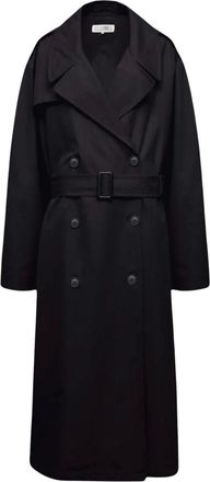 Maison Margiela Trench en serg&eacute; de coton - Femme - Manteaux - Noir - Taille: 34 FR