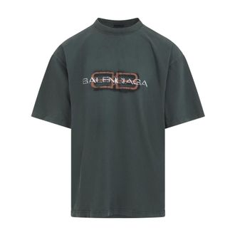 Balenciaga L&auml;ssiges Kurzarmhemd - - Tops - Herren - Gr&uuml;n - M